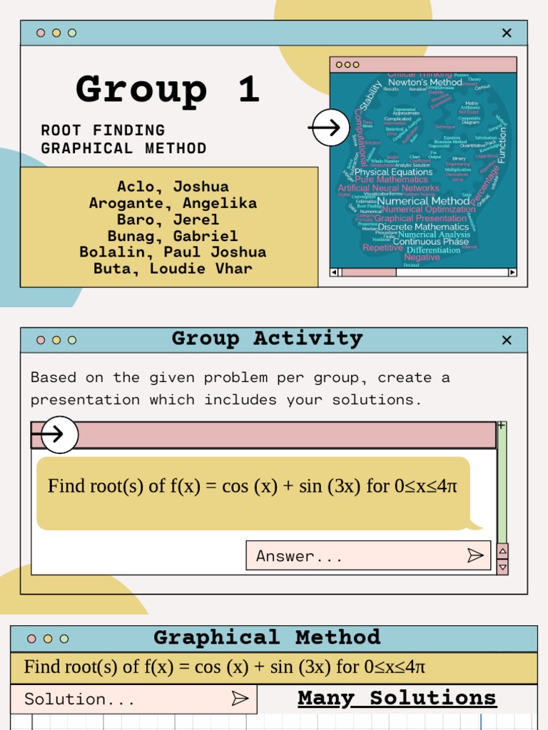 Group 1-Root Finding Graphical Method-Feb.182022 | PDF | Elementary ...