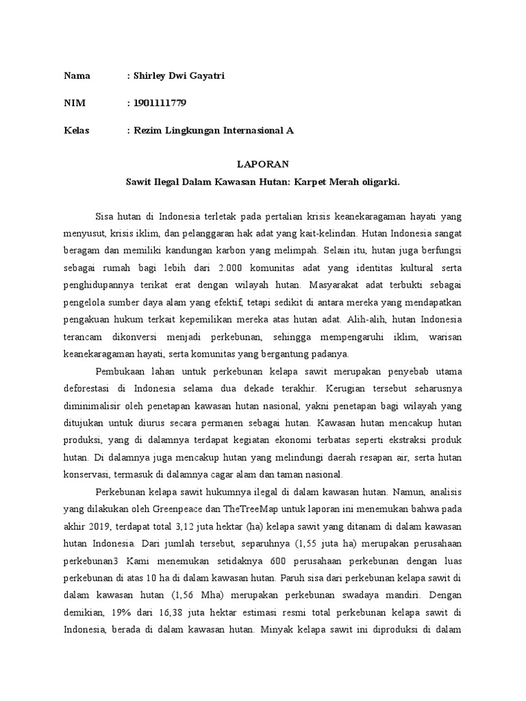 17 Shirley Dwi Gayatri 1901111779 Laporan Rezim Lingkungan Int | PDF