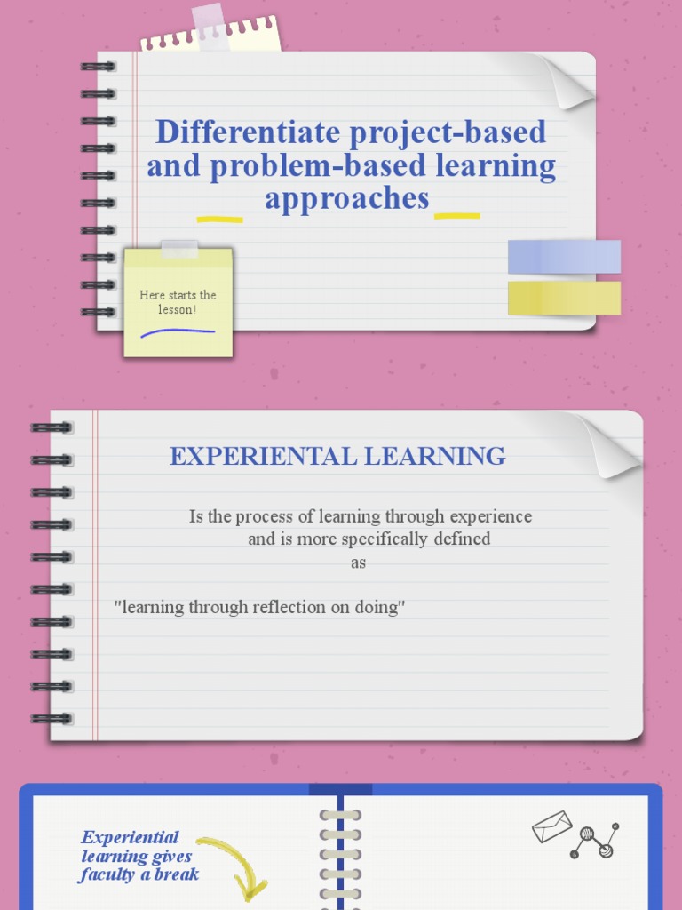 Differentiate Project-Based and Problem-Based Learning Approaches | PDF | Learning Theory ...