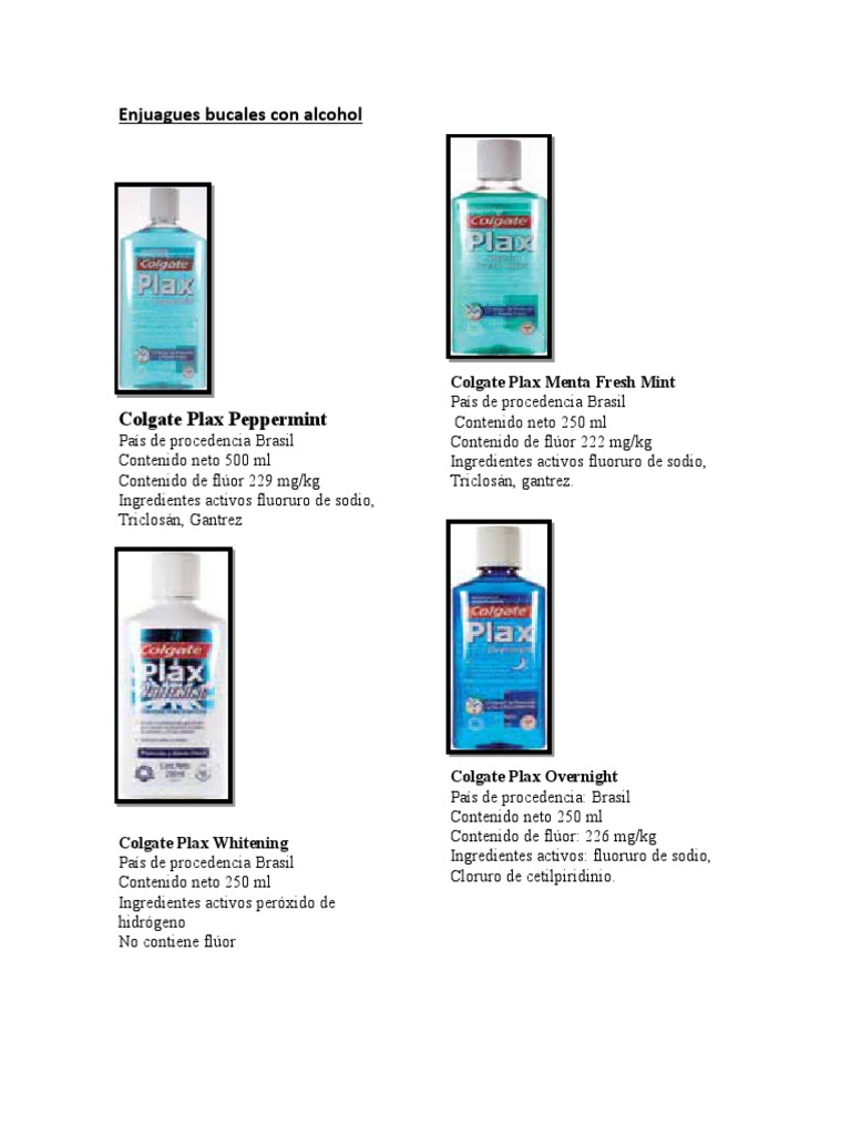 Enjuagues Bucales | PDF | Farmacología | Boca