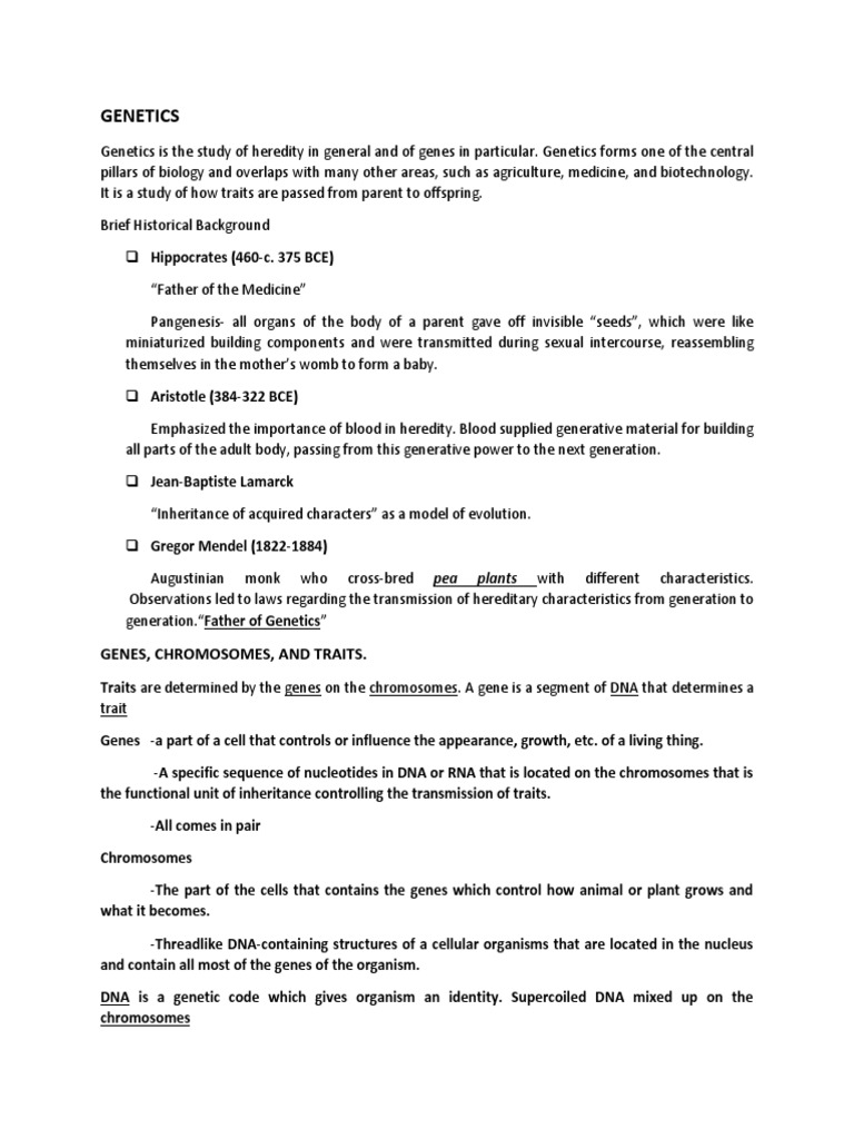 Genetics Handouts (Group 12) | Download Free PDF | Dominance (Genetics ...