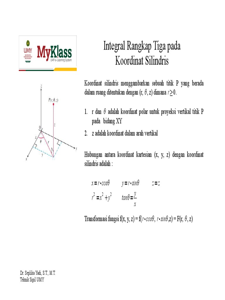 Integral R3 Pada Koordinat Silindris | PDF