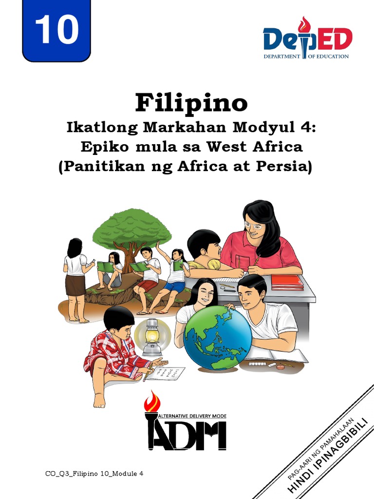 FILIPINO10 - Q3 - Mod4 - Epiko Mula Sa West Africa FINAL | PDF