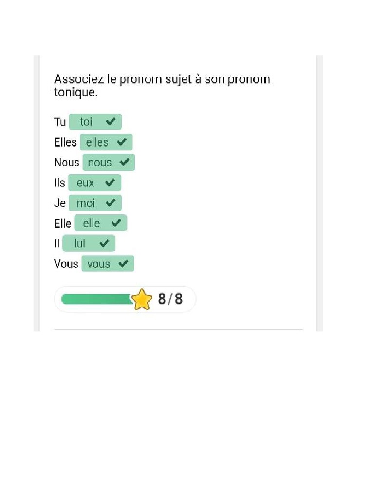 Les Pronoms Toniques | PDF