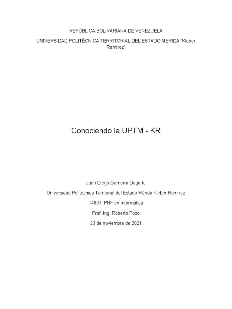 Conociendo La UPTM | PDF | Universidad | Turismo