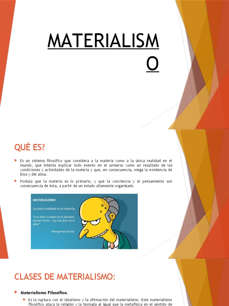 El surgimiento y evolución del materialismo: de las primeras ...