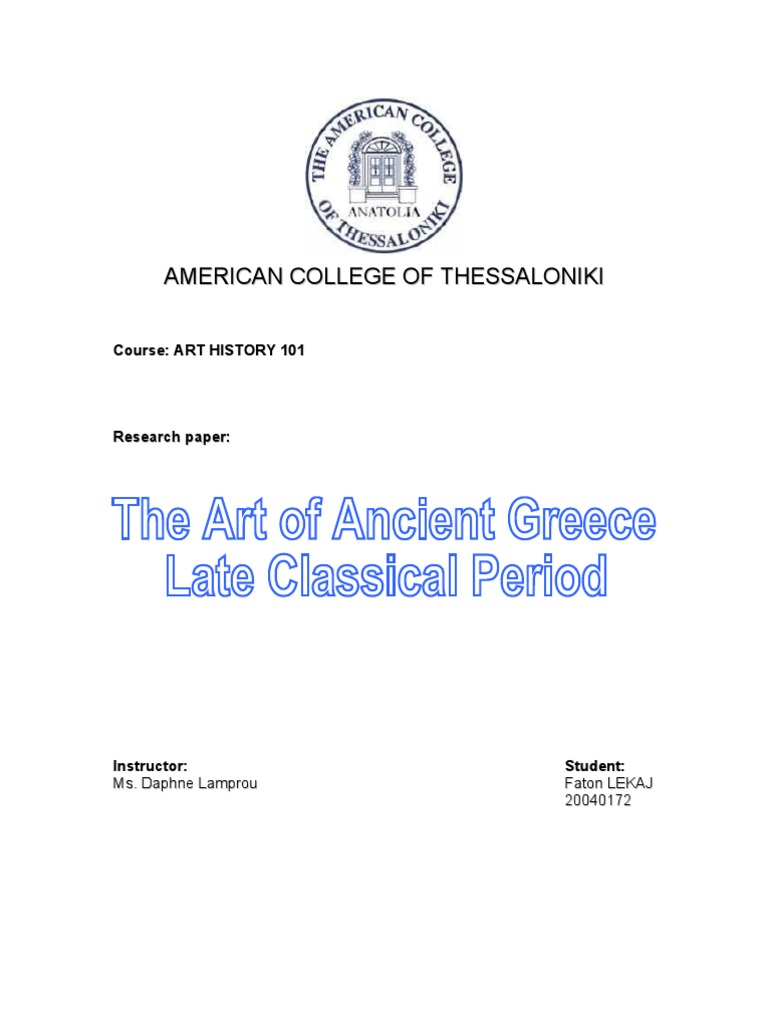 Art History Paper | PDF | Sculpture