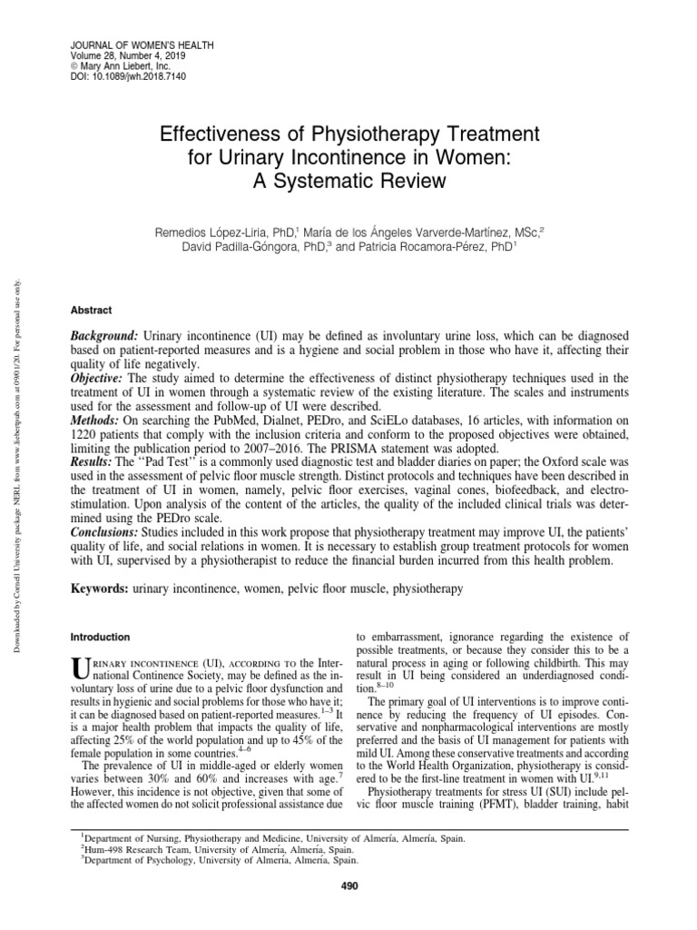 Inkontinensia Urine | PDF | Urinary Incontinence | Physical Therapy