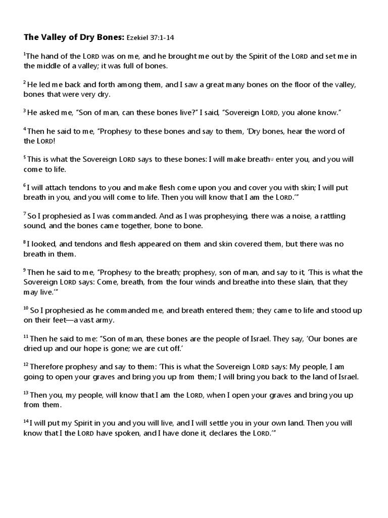 The Valley of Dry Bones | PDF