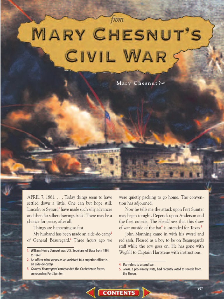 Civil War Diary: Fort Sumter Events | PDF | Fort Sumter | American ...