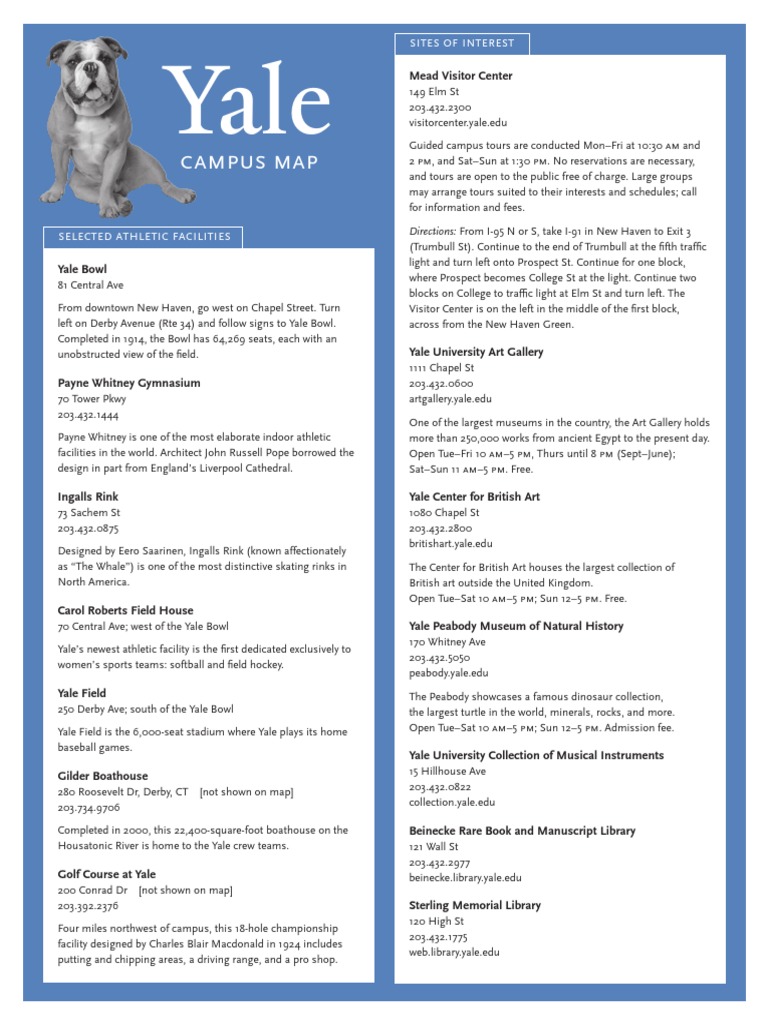Yale Map Letter Size | PDF | Yale University
