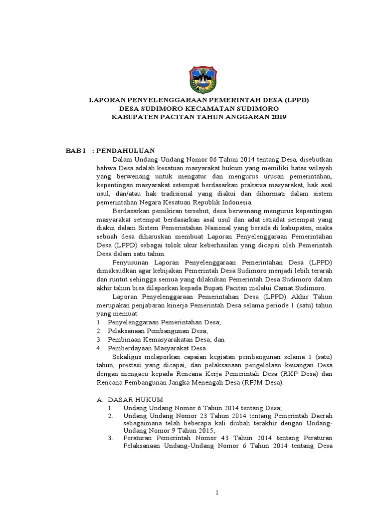 LPPD Kepala Desa | PDF