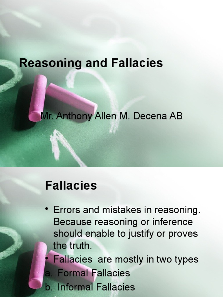 Reasoning and Fallacies | PDF | Fallacy | Argument