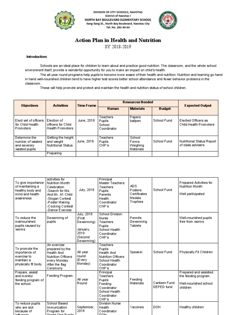 Action Plan in Health | PDF | Teachers | Hand Washing