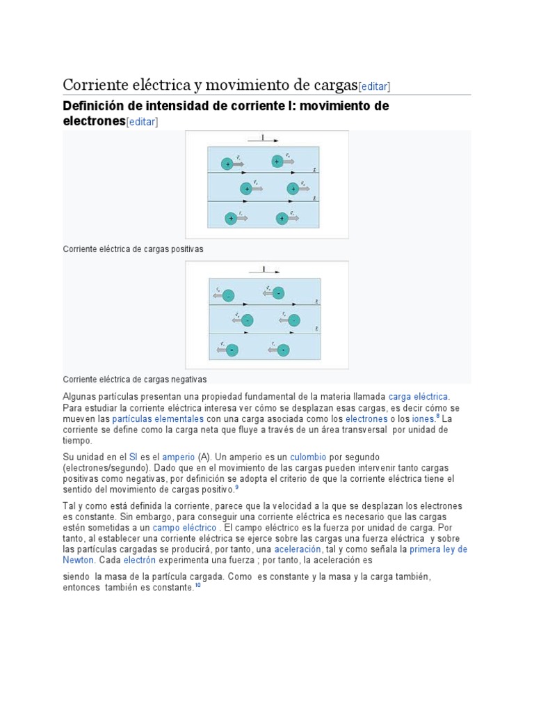 Corriente Eléctrica y Carga: Conceptos Clave | PDF | Corriente ...
