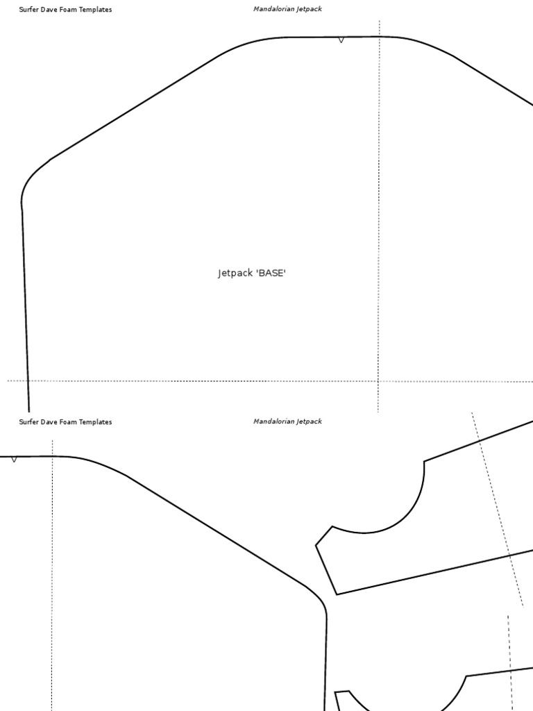 Jango Fett Jetpack Foam Templates | PDF | Elementary Geometry