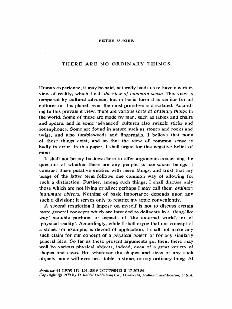There Are No Ordinary Things | PDF | Vagueness | Truth