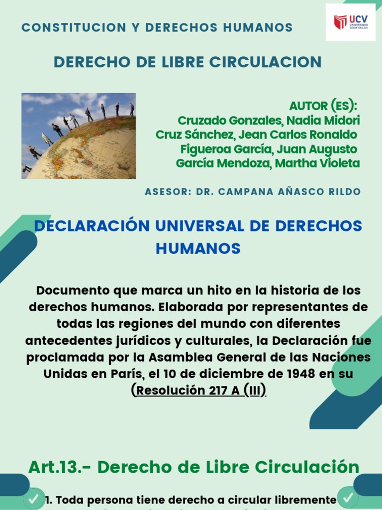 GRUPO #03 - PPTs EXP. DERECHO DE LIBRE CIRCULACION | PDF | Gobierno ...