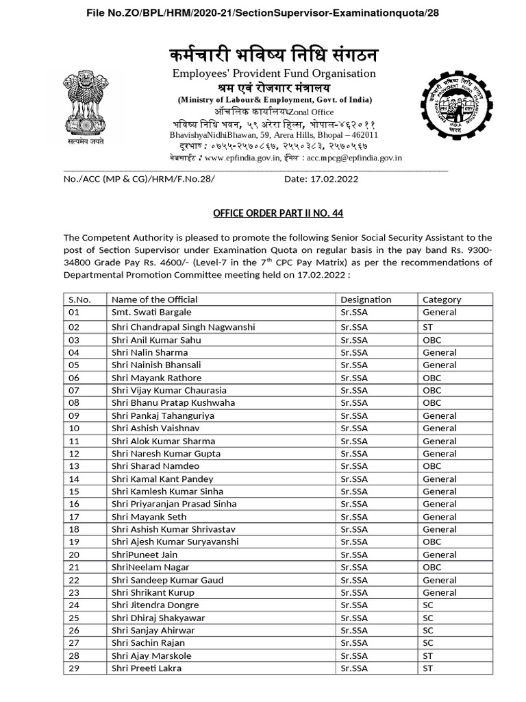 Office order 44 | PDF