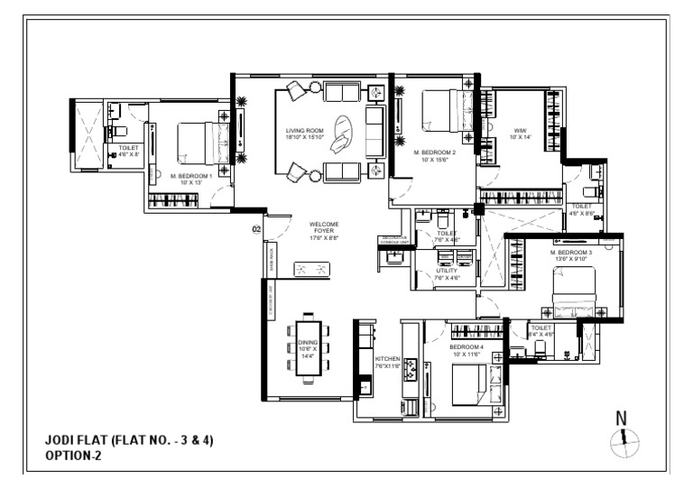 Jodi Flat (Flat No. - 3 & 4) Option-2: Decorative Console Unit | PDF ...