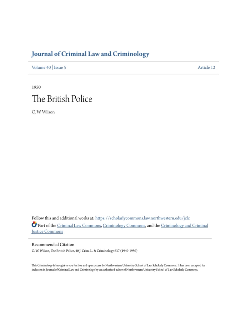 The British Police | PDF | Police | Criminology