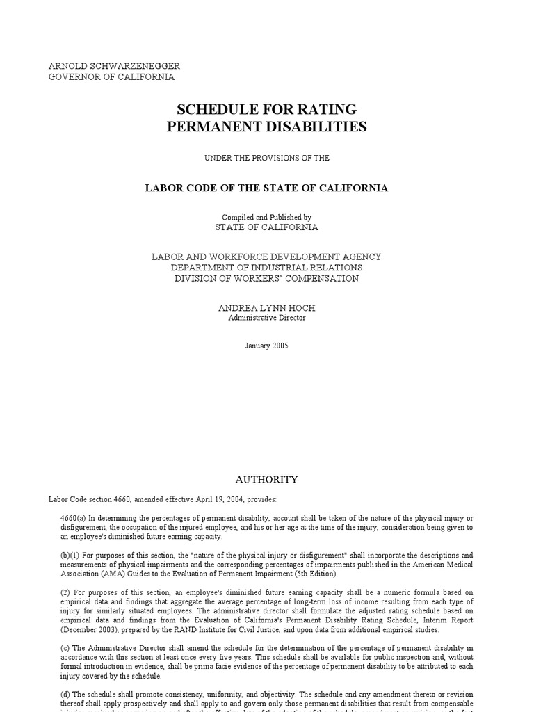 California Permanent Disability Rating Guide | PDF | Circulatory System ...