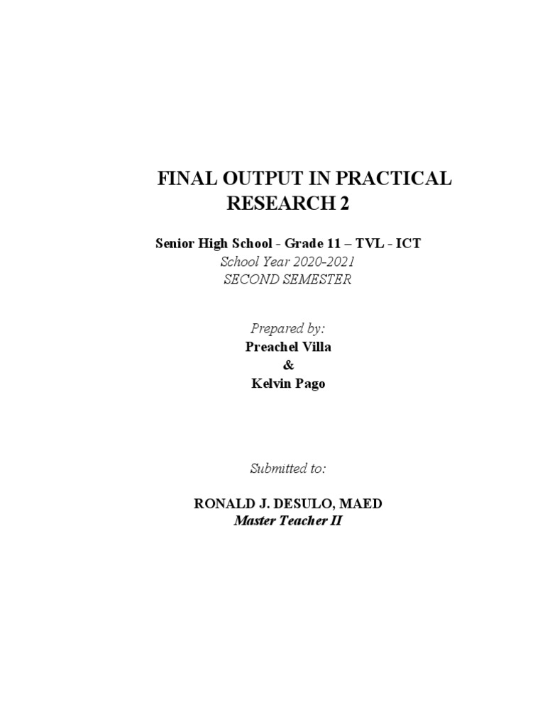 Final Output in Practical Research 2 | PDF | Social Media | Popular ...