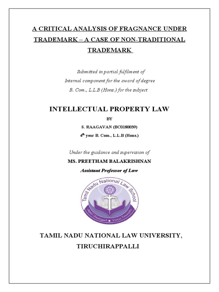 IPR Project | PDF | Trademark | Intellectual Property