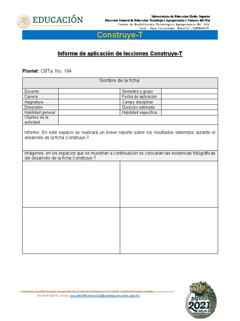 Formato Construye-T | PDF