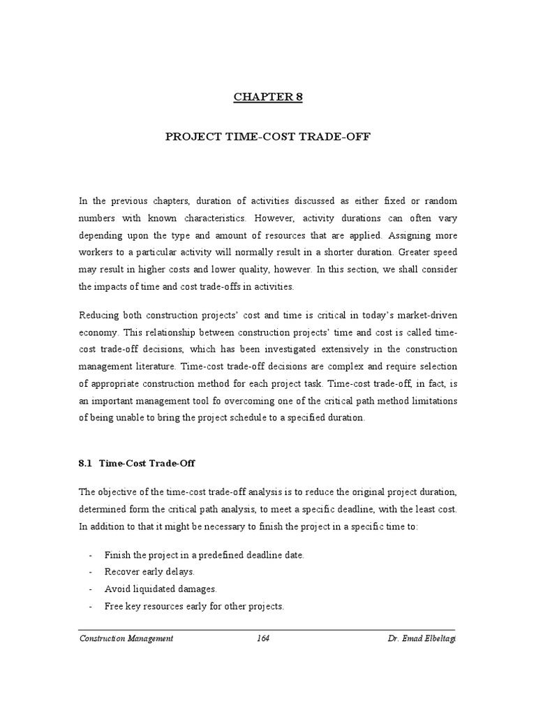 Project Time-Cost Trade-Off Guide | PDF