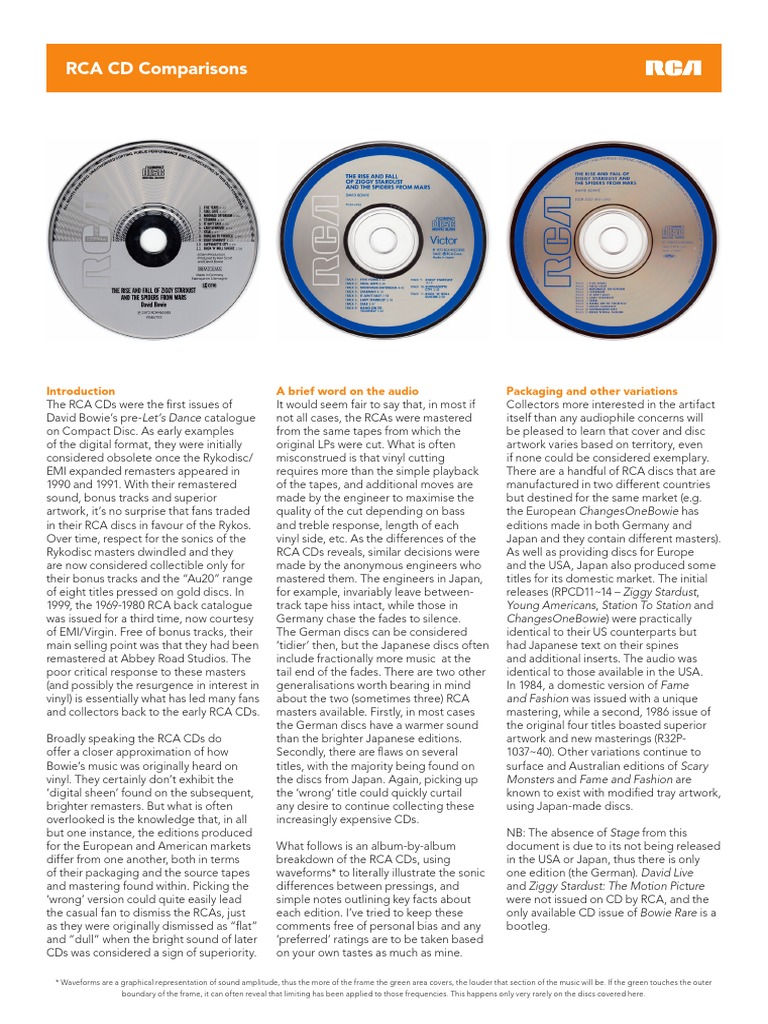RCA CD Comparisons | PDF | Compact Disc | Albums