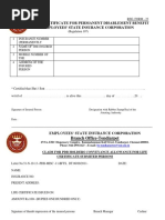 ESIC Form 37: Re-employment Certificate | PDF