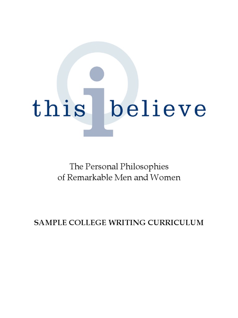 Teaching the "This I Believe" Essay | PDF | Narrative | Essays