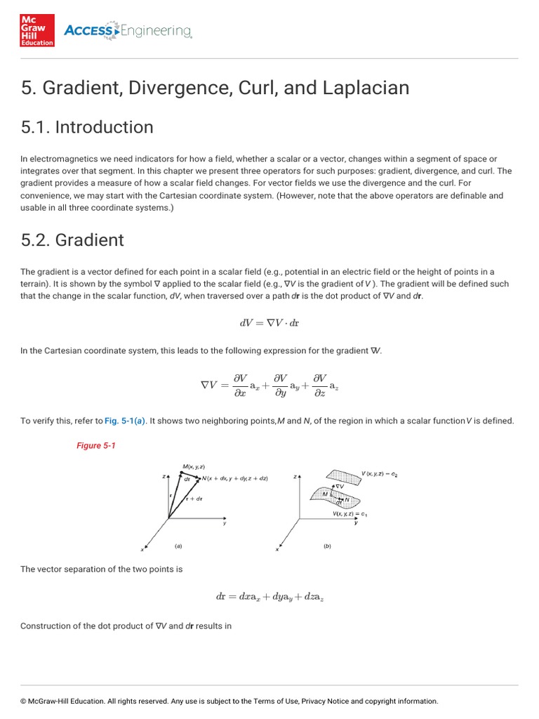 CH 5 | PDF | Divergence | Gradient