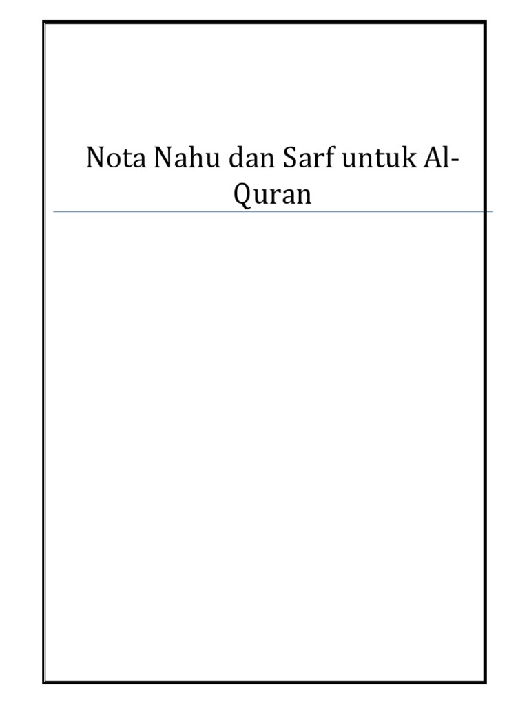 Bengkel Nahu Final - Versi Panjang 2e | PDF