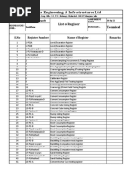 Drawing Register Template | PDF | Geography | Road Infrastructure