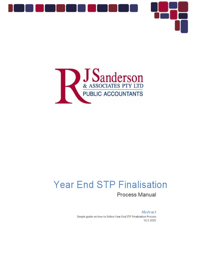 Year End STP Finalisation: Process Manual | PDF | Payroll Tax ...