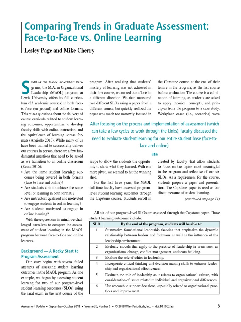 Comparing Trends in Graduate Assessment | PDF | Rubric (Academic ...