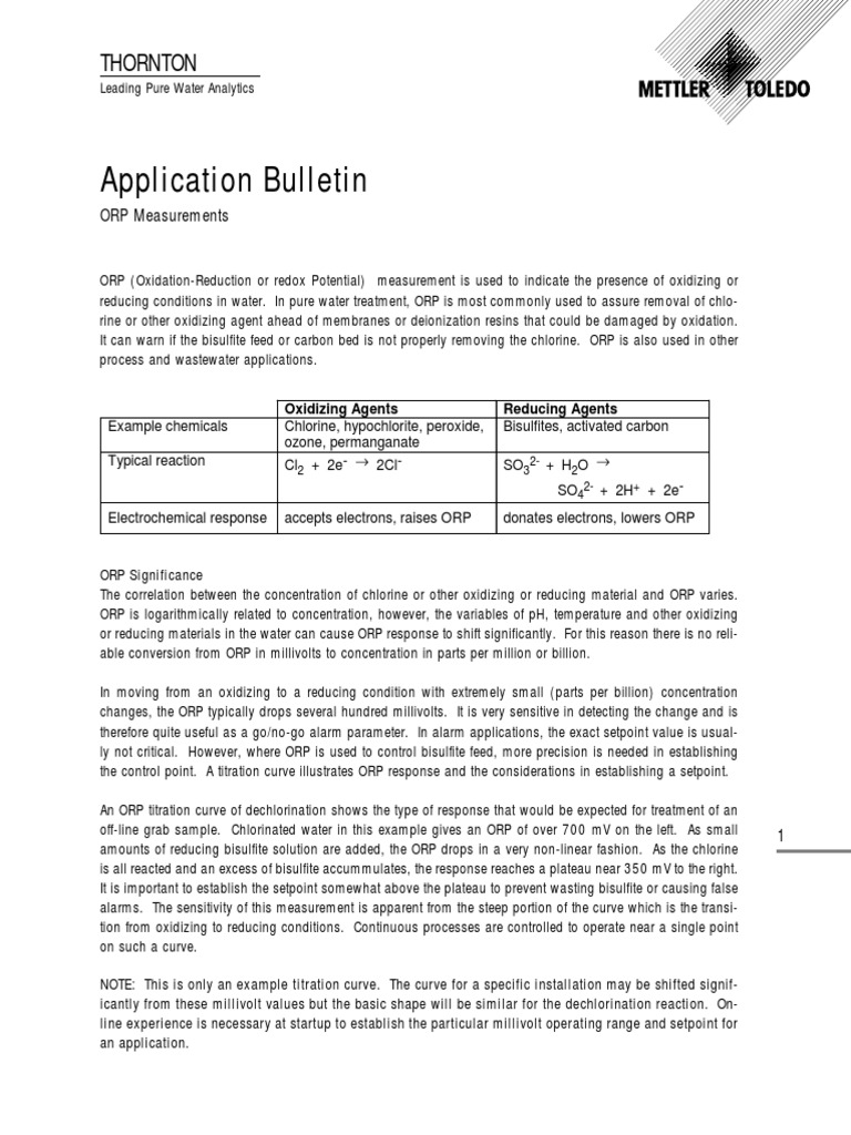 Orp Measurements | PDF | Redox | Titration