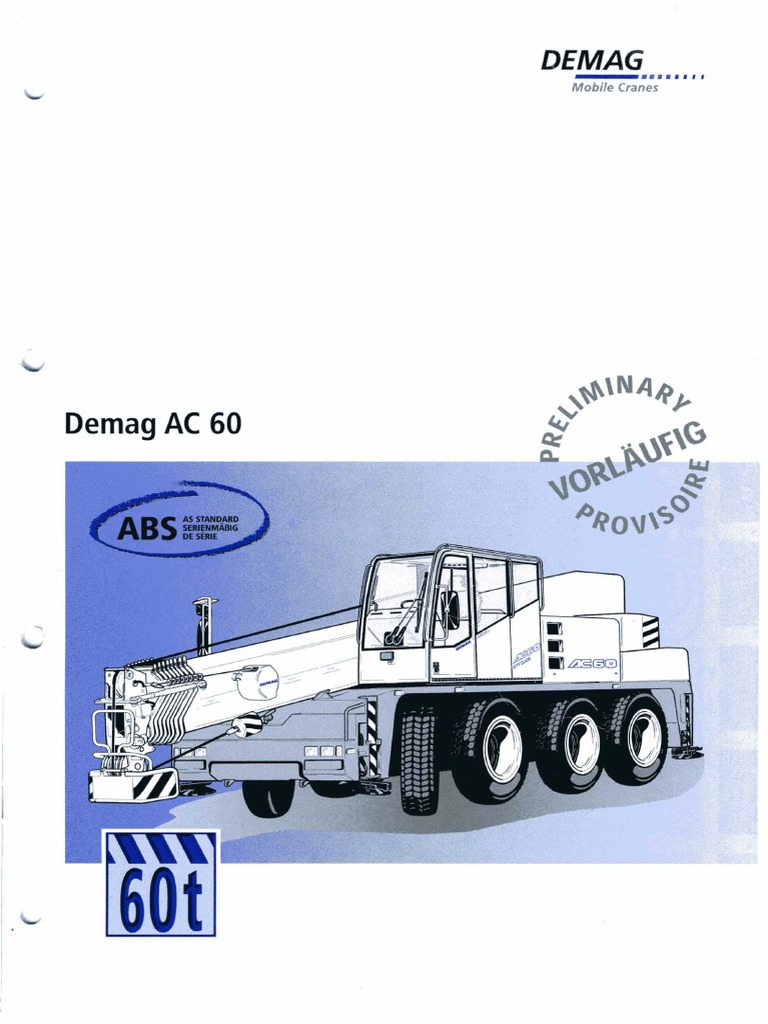 Guía do Guindaste Móvel Demag AC 60 | PDF | Freio | Máquinas