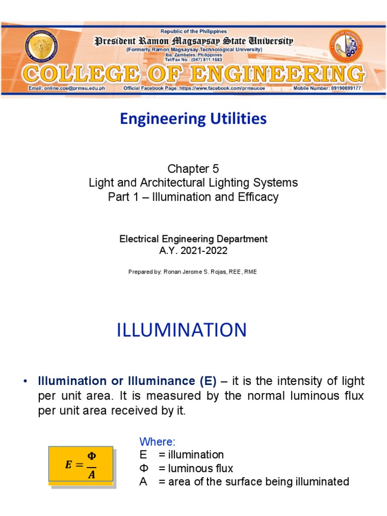 0501 Eu1 RJR PPT Illum | Descargar gratis PDF | Incandescent Light Bulb | Lighting