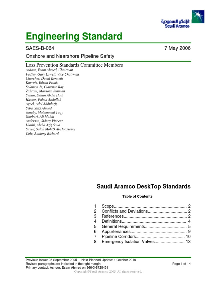 Saes B 064 | PDF | Pipeline Transport