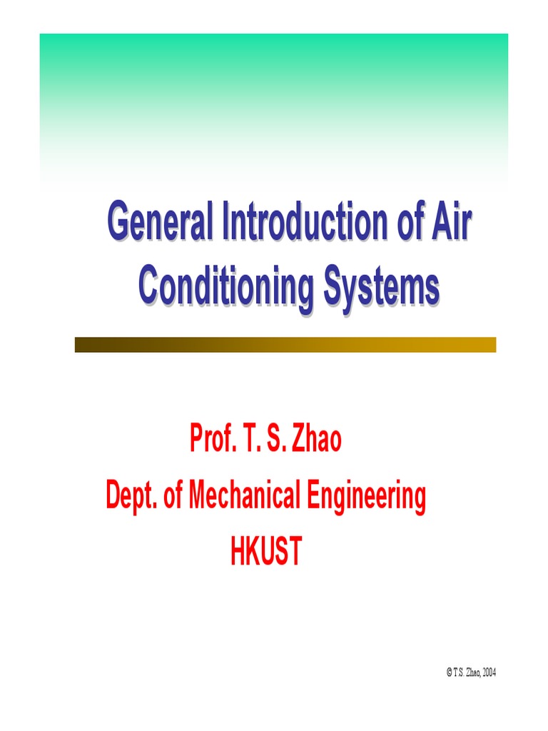 General Introduction of Air Conditioning Systems | PDF | Air ...