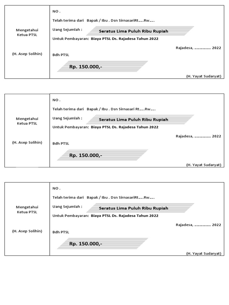 Format Kwitansi | PDF