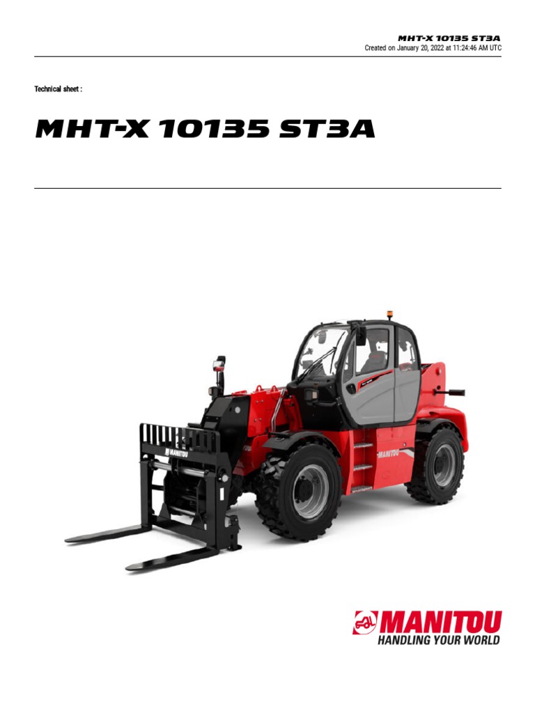Manitou MHT-X 10135 St3a | PDF | Transmission (Mechanics) | Brake