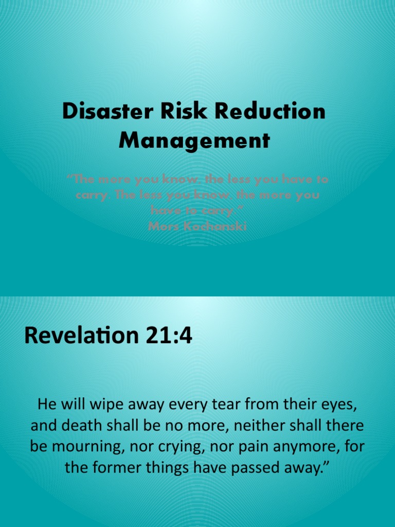 Disaster Risk Reduction Management Powerpoint 2 | PDF | Emergency ...