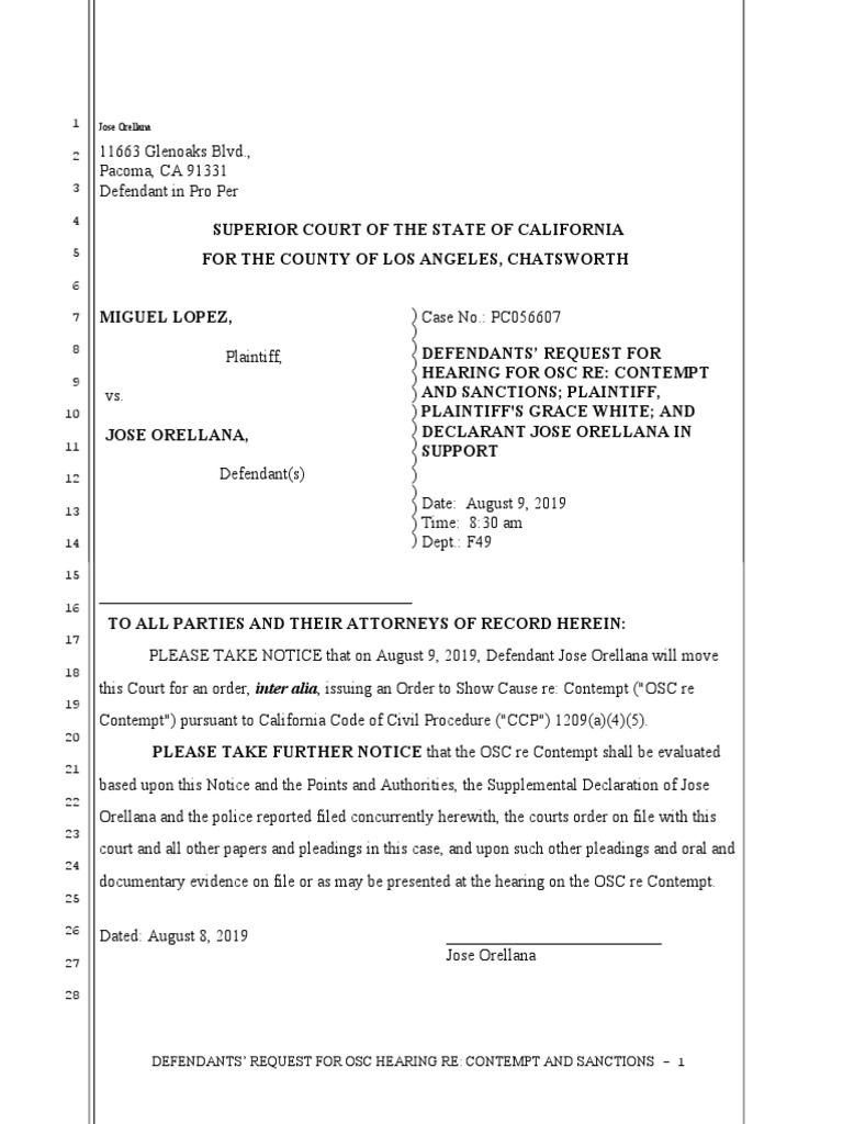 Order To Show Cause 2 16 | PDF | Contempt Of Court | Complaint