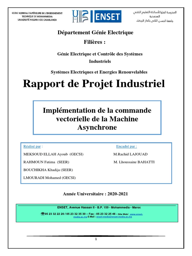 Implémentation de La Commande Vectorielle de La Machine Asynchrone Dans ...