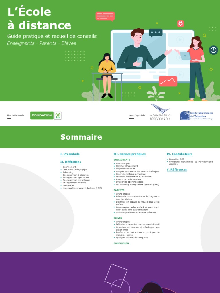 Guide pratique pour l'école à distance | PDF | Pédagogie | Technologies ...