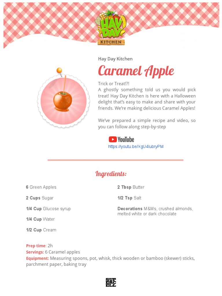 Hay Day Kitchen Recipes Caramel Apple EN | PDF | Caramel | Chocolate